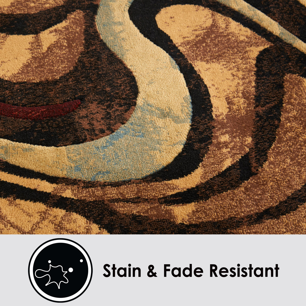 Wrought Studio™ Roclin Abstract Black Area Rug & Reviews | Wayfair