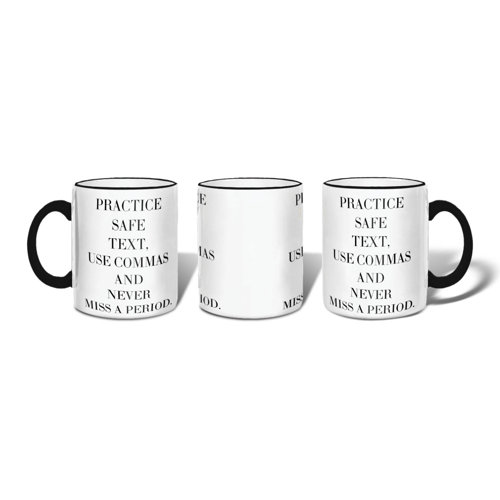 Retrospect Group Practice Safe Text Coffee Mug & Reviews | Wayfair