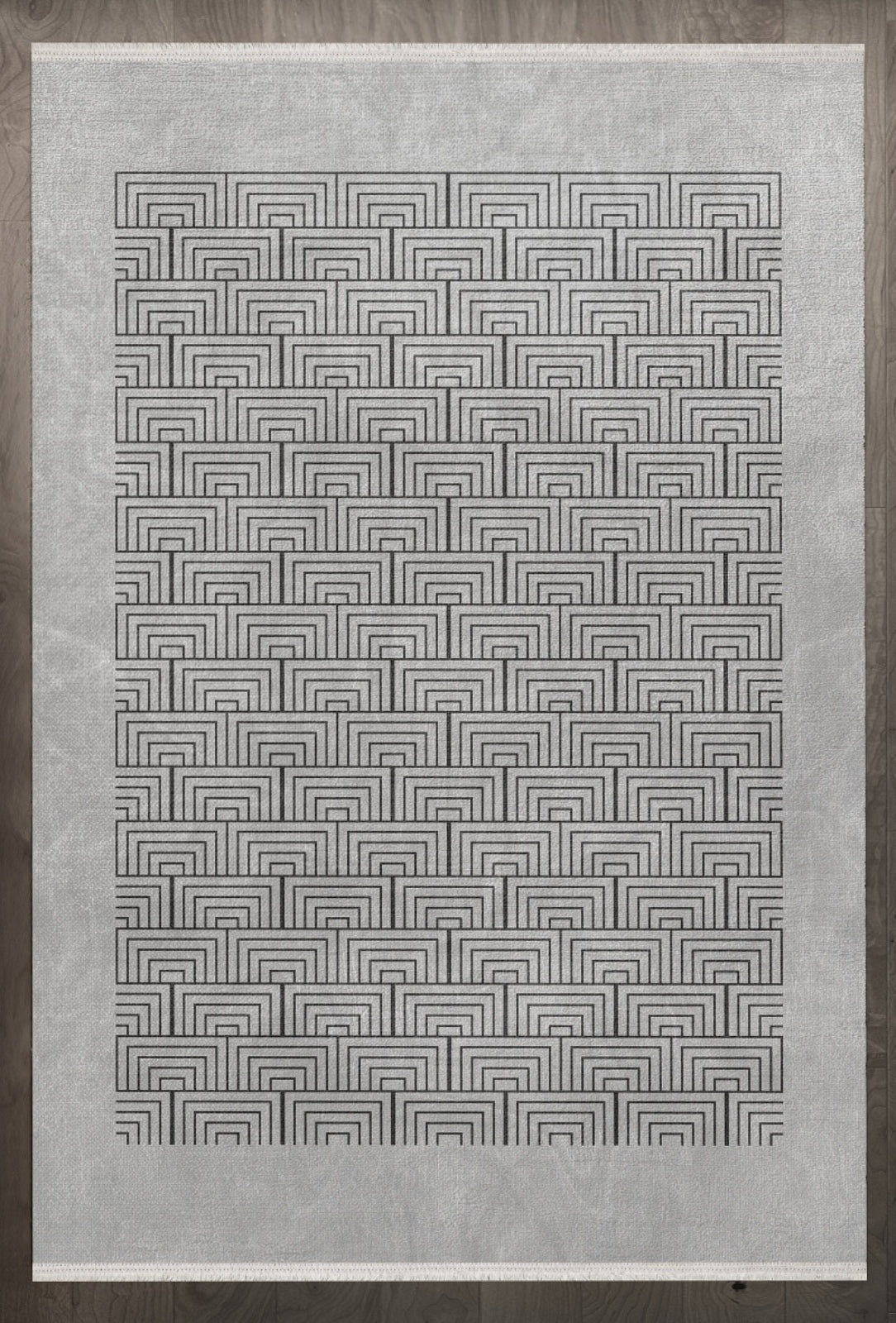 Wrought Studio™ Grey Geometric Cotton Digital Print Area Rug Nyaomi ...