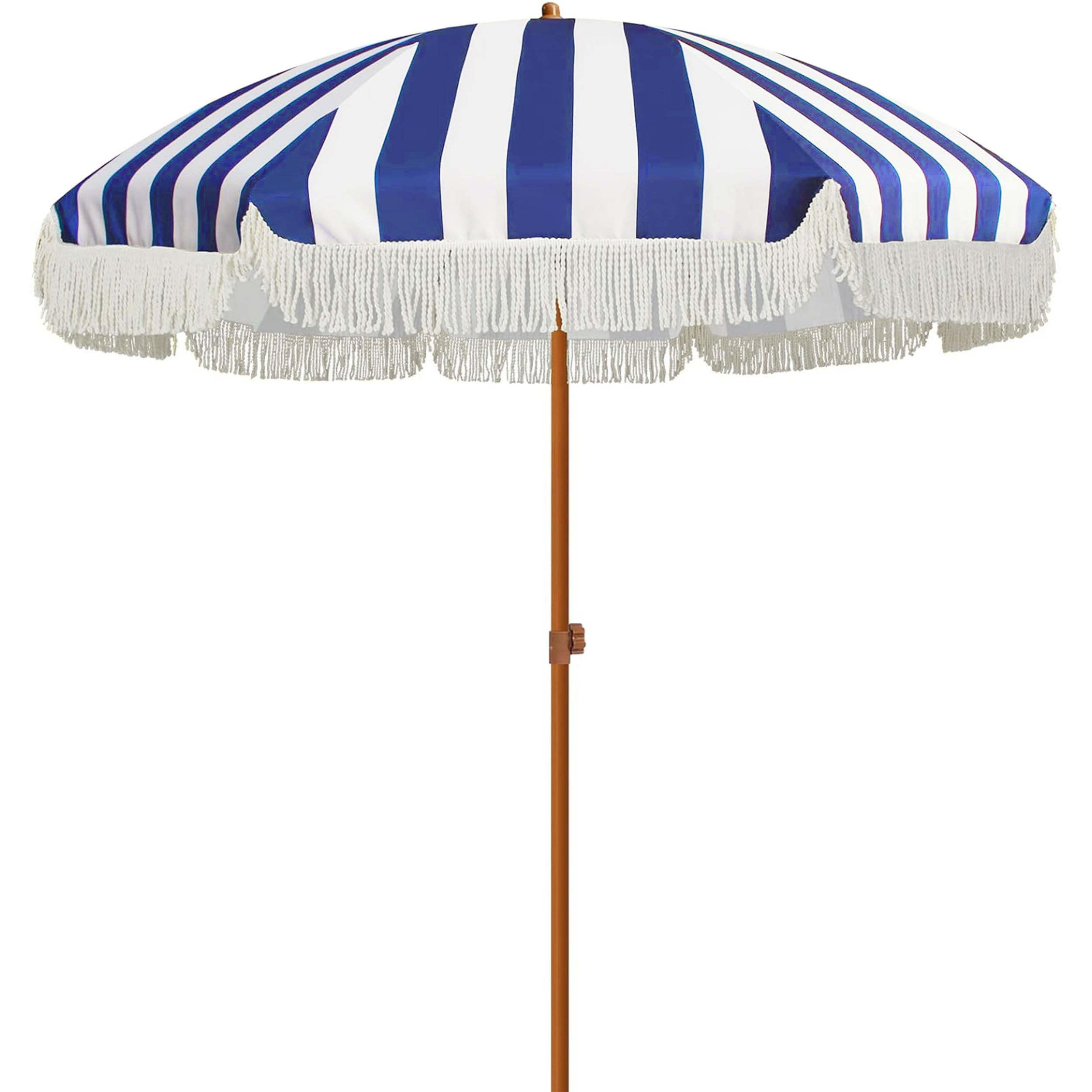 Arlmont & Co. Ft Patio Umbrella With Fringe Outdoor Tassel Umbrella ...