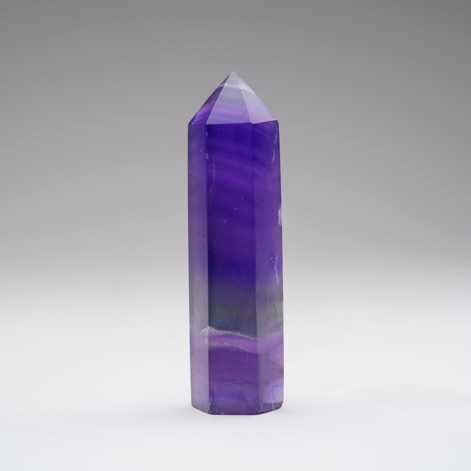 Astro Gallery of Gems Genuine Polished Purple/Blue/Gray Fluorite Point ...