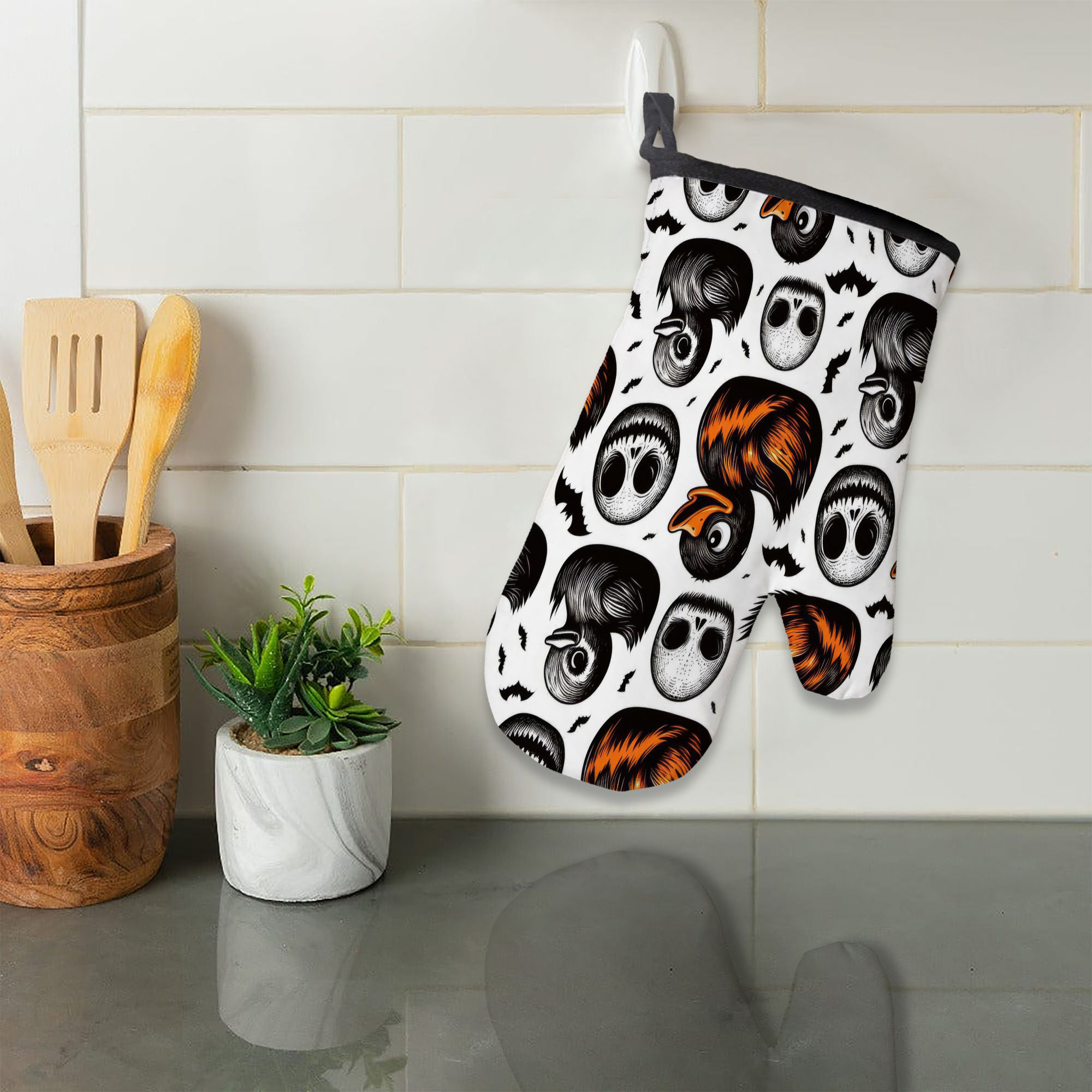 MentionedYou Haunted Ducks Oven Mitt Cotton Twill | Wayfair