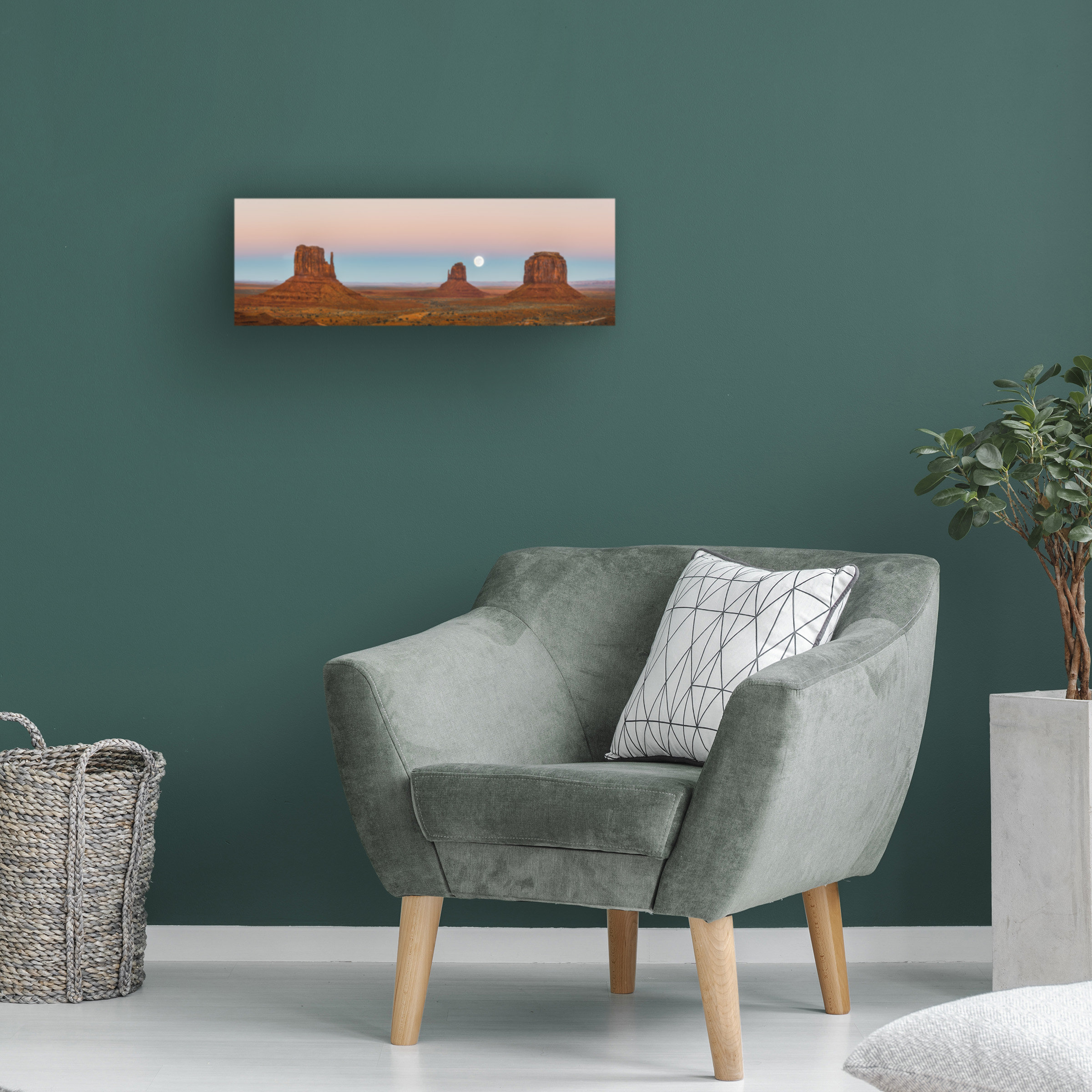 Union Rustic Wrapped Canvas Wall Art - Jon Evan 'Super Moon in Monument ...