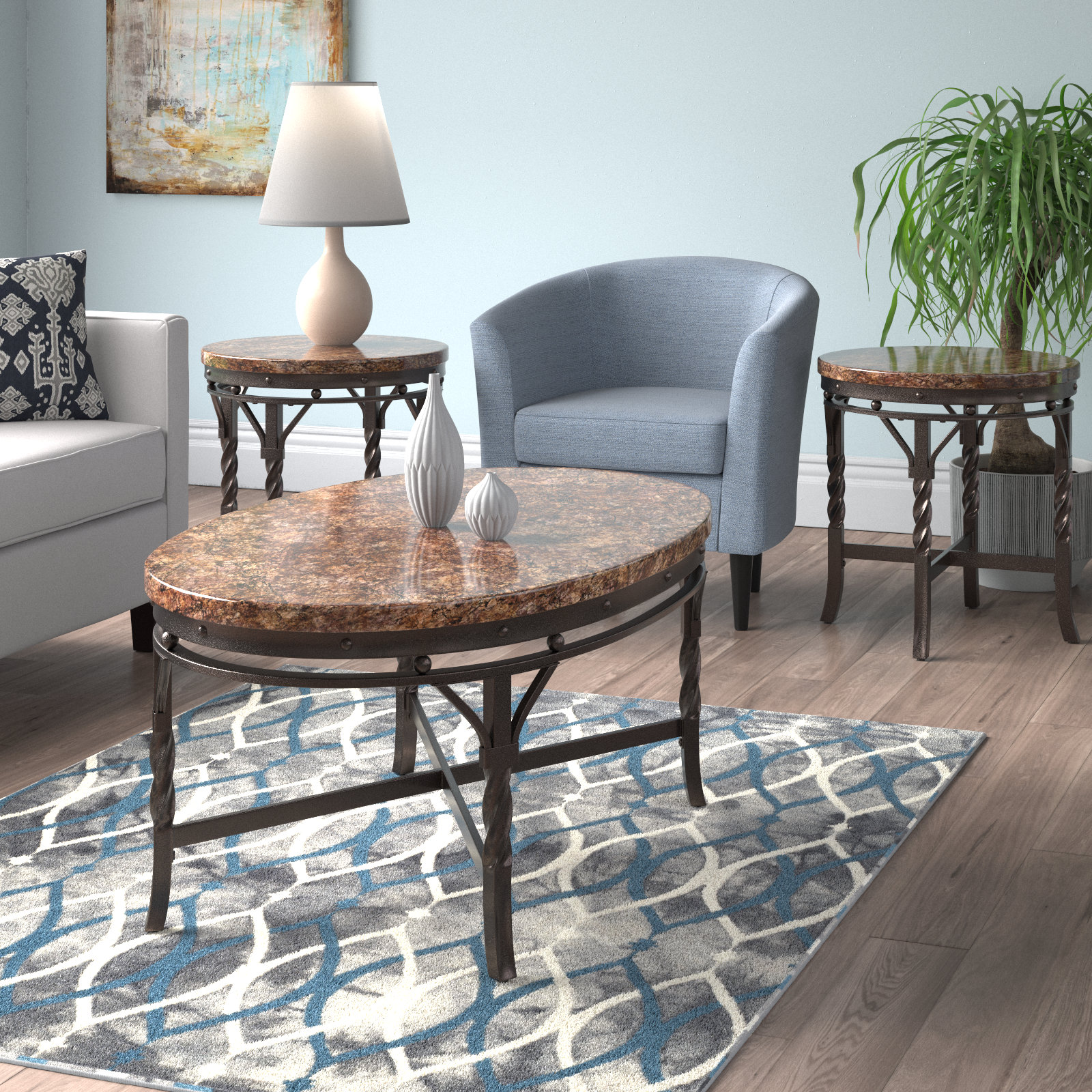 Lark Manor 3 Piece Cocktail Table Set & Reviews | Wayfair