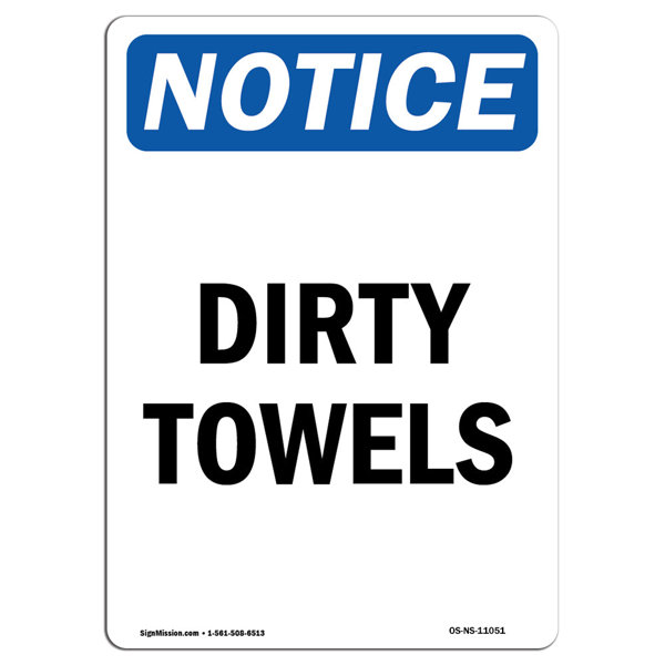 SignMission OSHA Notice - Dirty Water Sign | Heavy Duty Sign Or Label ...