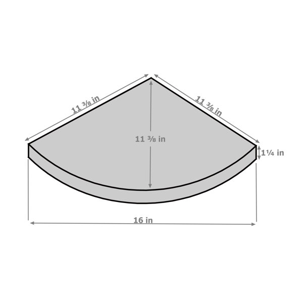 Ebern Designs Floating Half-Circle Corner Ledge Shelf Set & Reviews ...