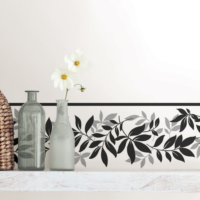 WallPops! Peel & Stick Floral Border & Reviews | Wayfair