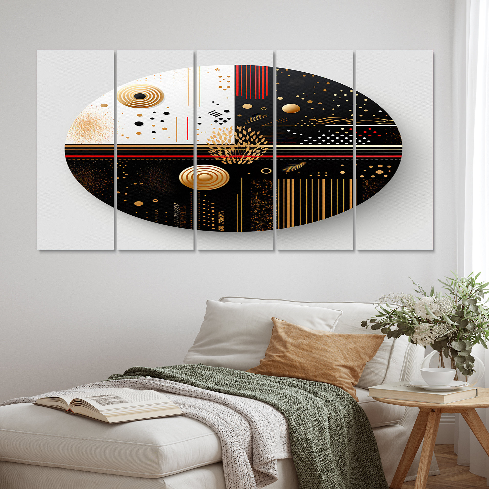 George Oliver " Boho Chic Celebration Geometric Circle Art I " 5 ...