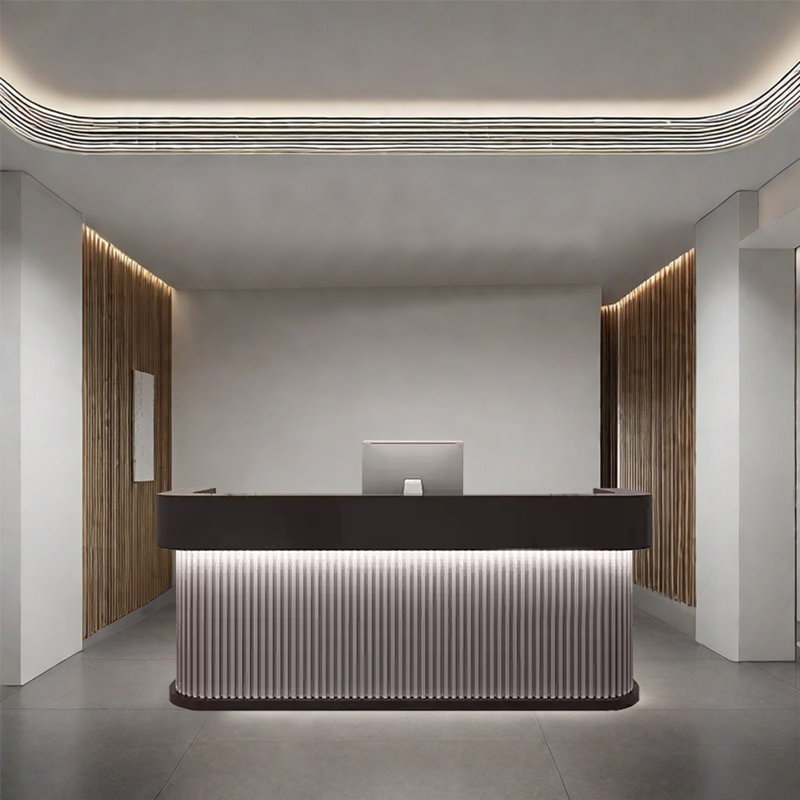 Artistic Soul XKX Premium Furniture Rectangular Modern Front Desk ...