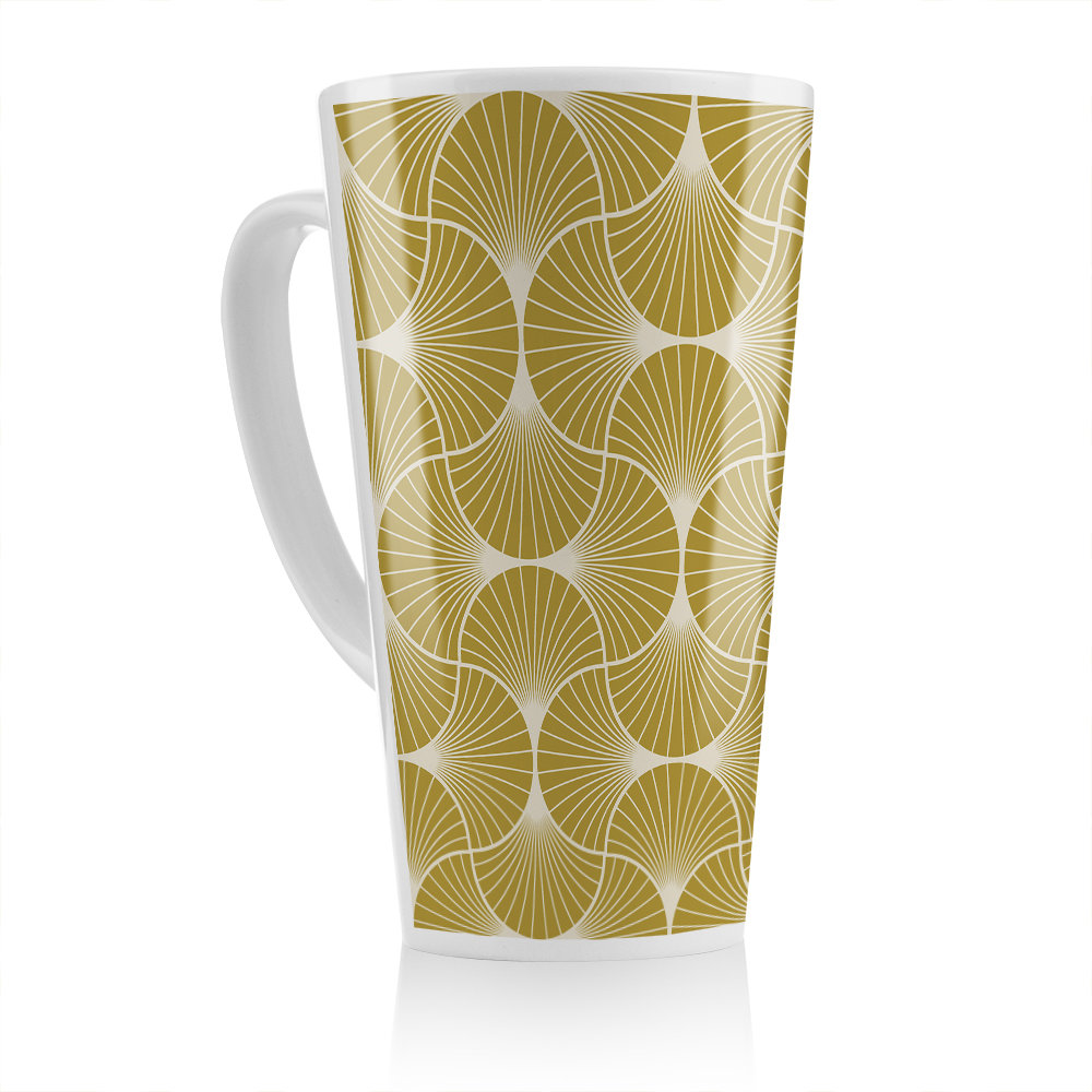 East Urban Home Geometric Shells Latte Mug | Wayfair.co.uk