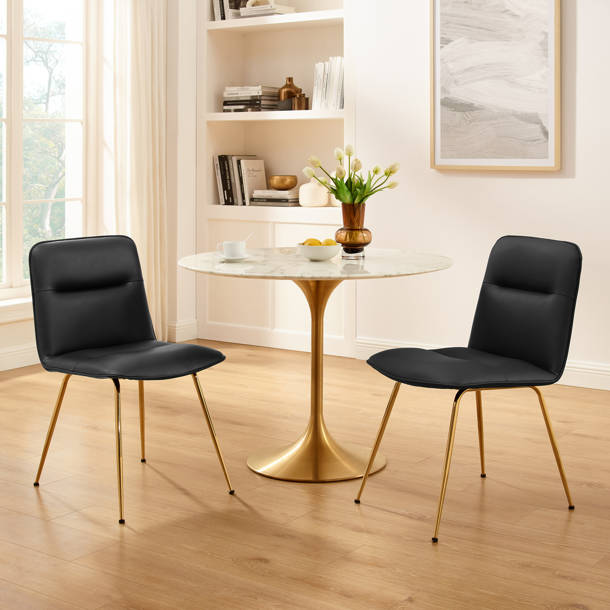 Mercer41 Rahiem Round Metal Base Dining Table | Wayfair