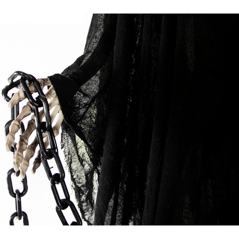 Haunted Hill Farm 68 In. Life-Size Scary Grim Reaper with Chain ...