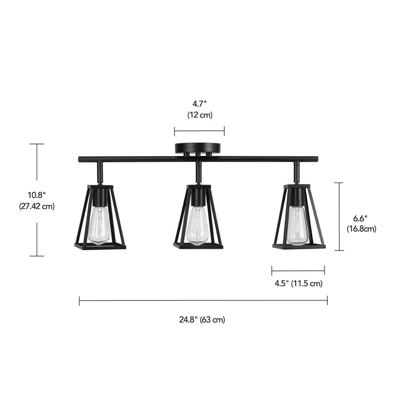 17 Stories Lachaidh 24.75'' 3 -Light Fixed Track Lighting Track Kit ...