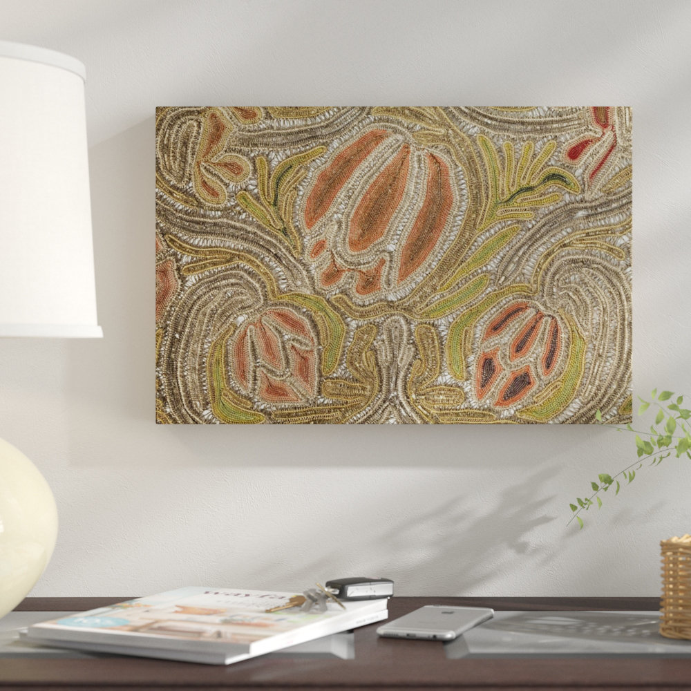 East Urban Home 'Needle Lace Flowers' Photographic Print on Canvas ...