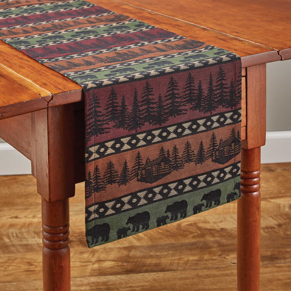 Millwood Pines Mountain Bear Table Runner - 54"L | Wayfair