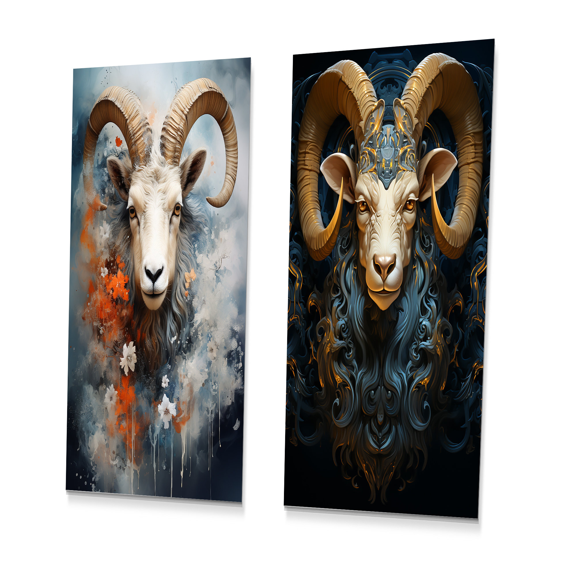 August Grove® Capricorn Constellation II - Goat Metal Art Print Set Of ...