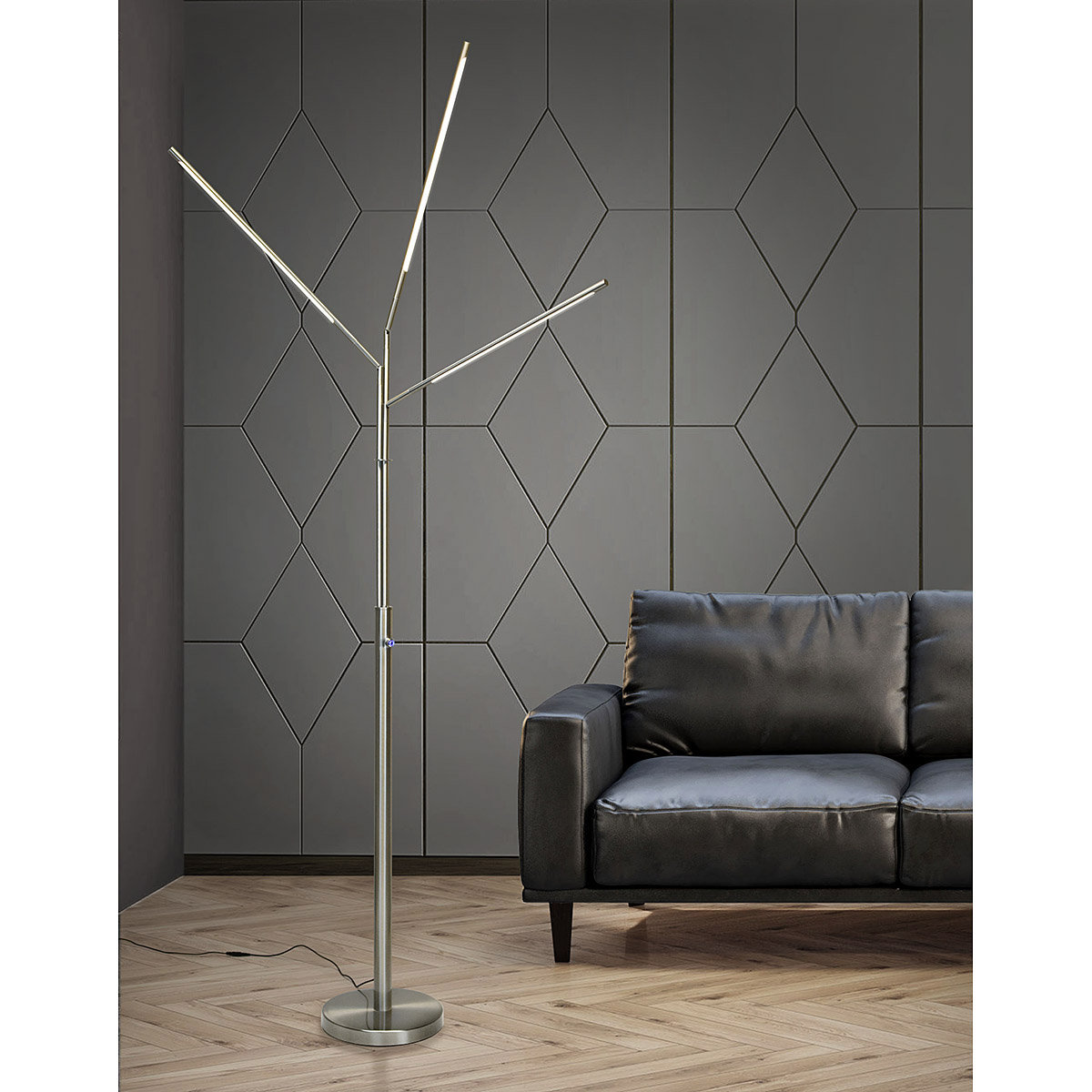 Orren Ellis Anupama 3-light 24w Tube Led Adjustable Floor Lamp | Wayfair