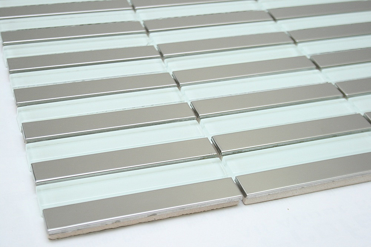 Supreme Tile Linear Metal/Glass Grid Mosaic Wall Tile - Wayfair Canada