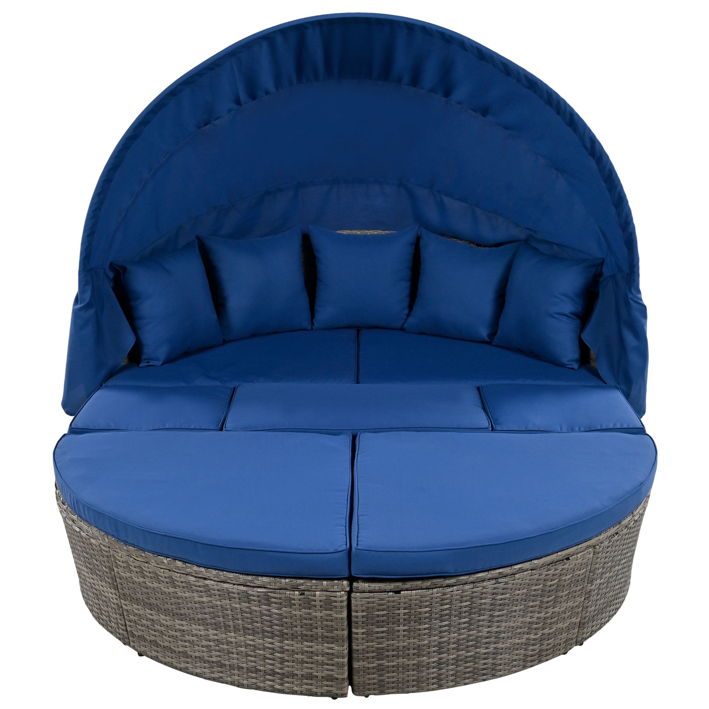 Ebern Designs GO Outdoor rattan daybed sunbed with Retractable Canopy ...
