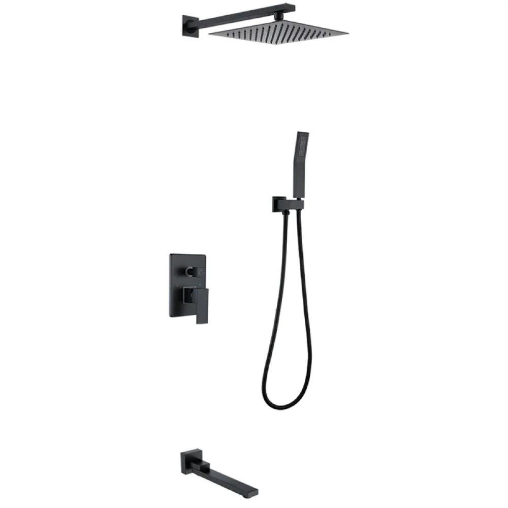 RBROHANT 8" Rain Shower System with Rotatable Tub Spout, Solid Brass ...