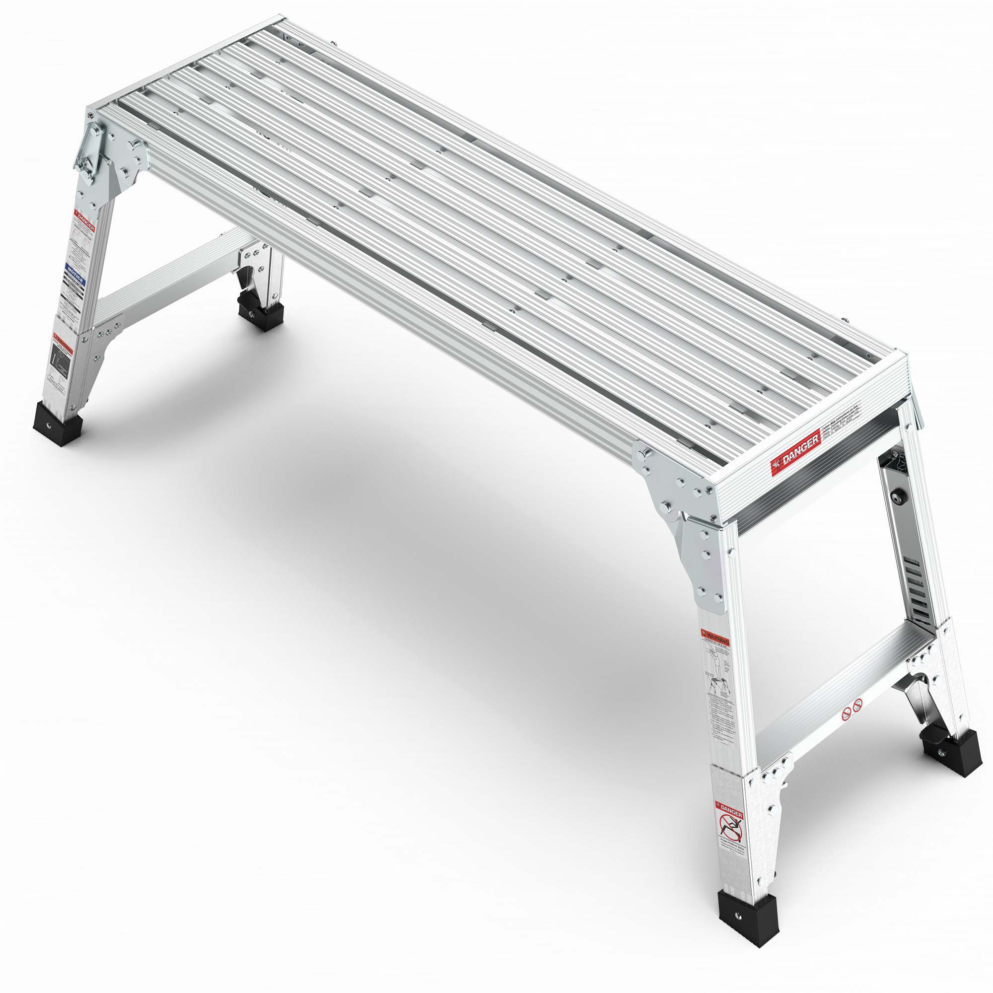 wtressa Aluminum Work Platform Large Size Step Stool Folding Portable ...