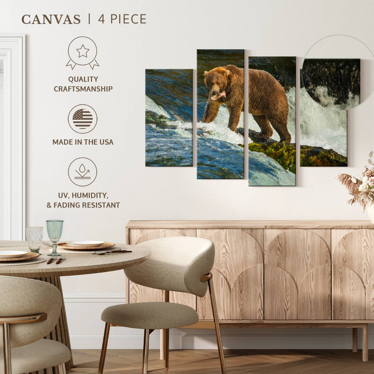 Ebern Designs Brampt Fearless Grizzly Bear | Wayfair