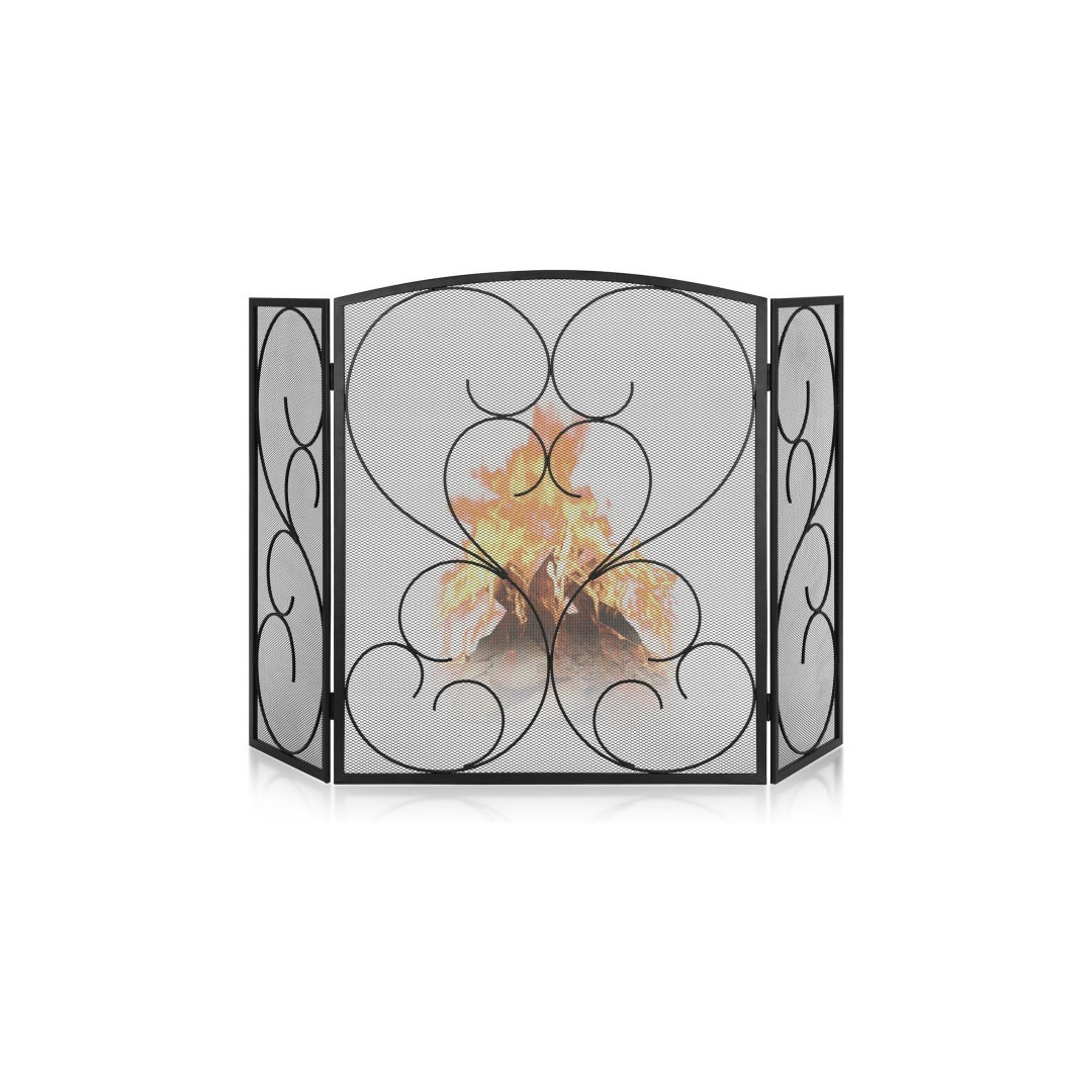 Bloomsbury Market 3 Panel Fireplace Screen, 48 X 29, Black | Wayfair