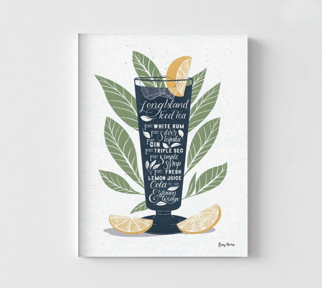 WeFrameArt Fruity Cocktails II By Becky Thorns, Long Island Iced Tea ...