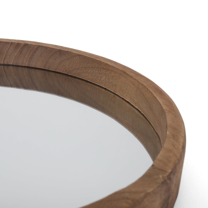 Millwood Pines Tillia Round Wood Wall Mirror & Reviews | Wayfair