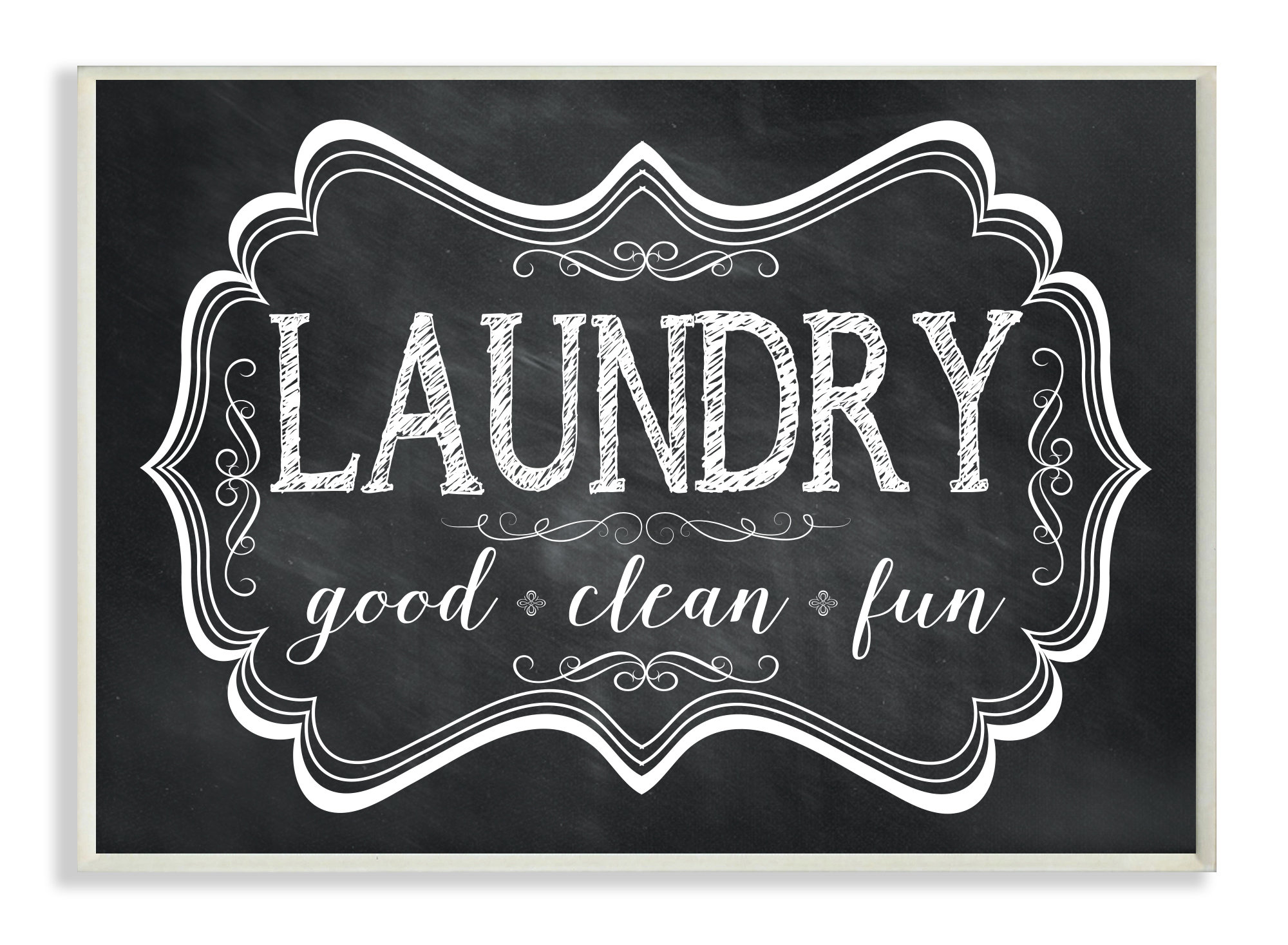 August Grove® 'Laundry Good Clean Fun Chalk Look' Textual Art on Canvas ...
