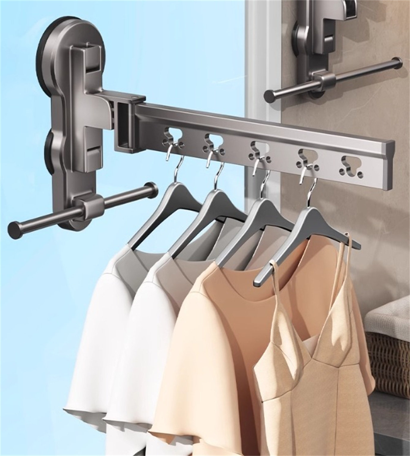 Rebrilliant Suctionpro Balcony Clothes And Shoe Rack - Wayfair Canada