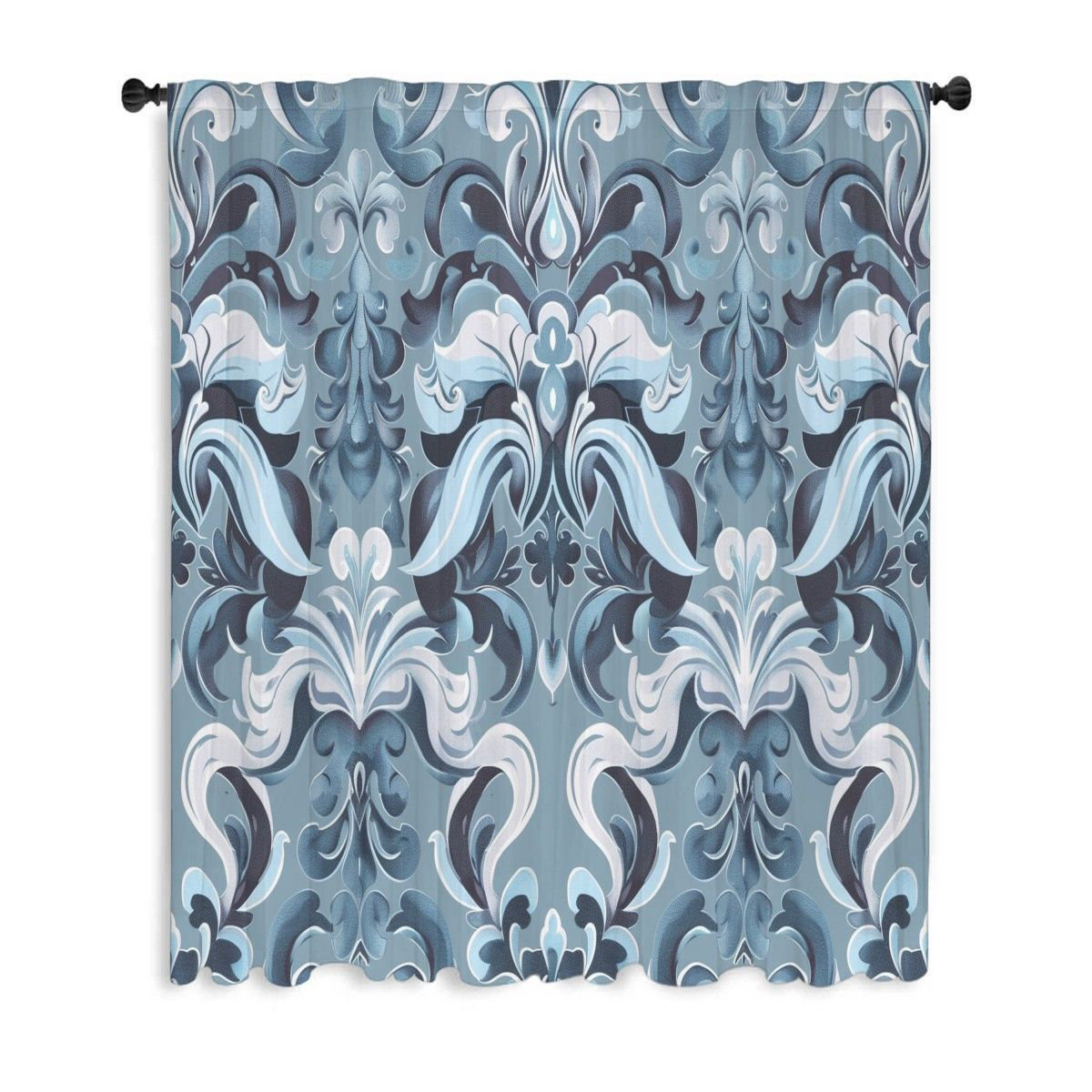East Urban Home Baroque Window Curtains, Pattern Blockout & Sheer ...