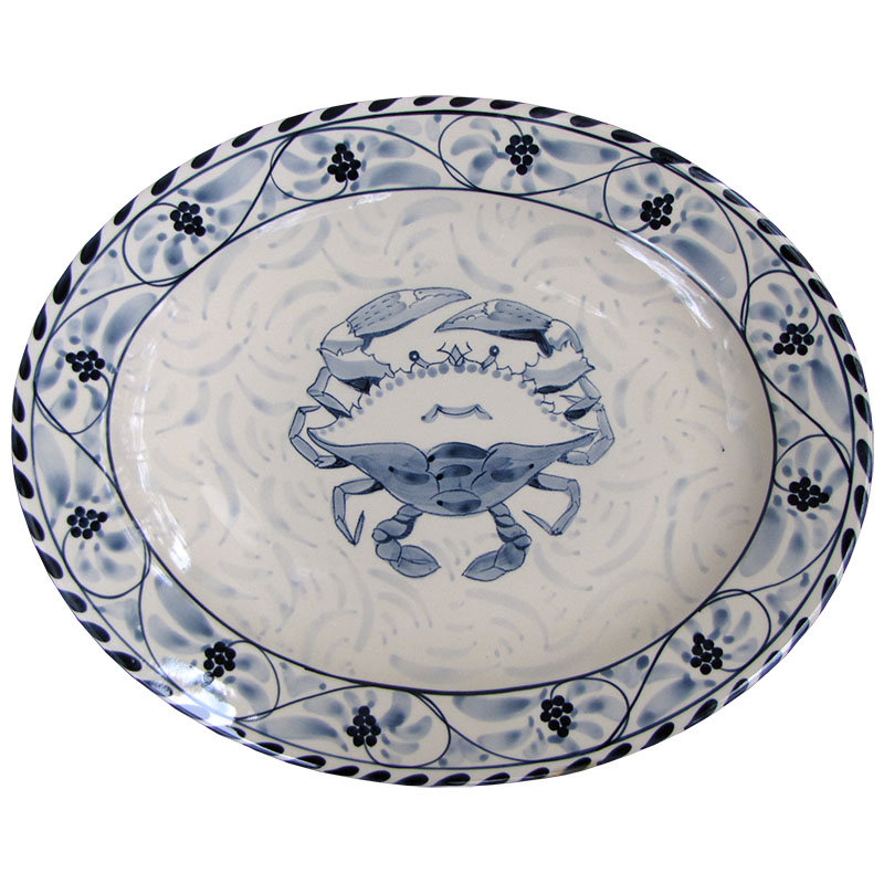 Blue Crab Bay Co. Round Platter & Reviews | Wayfair