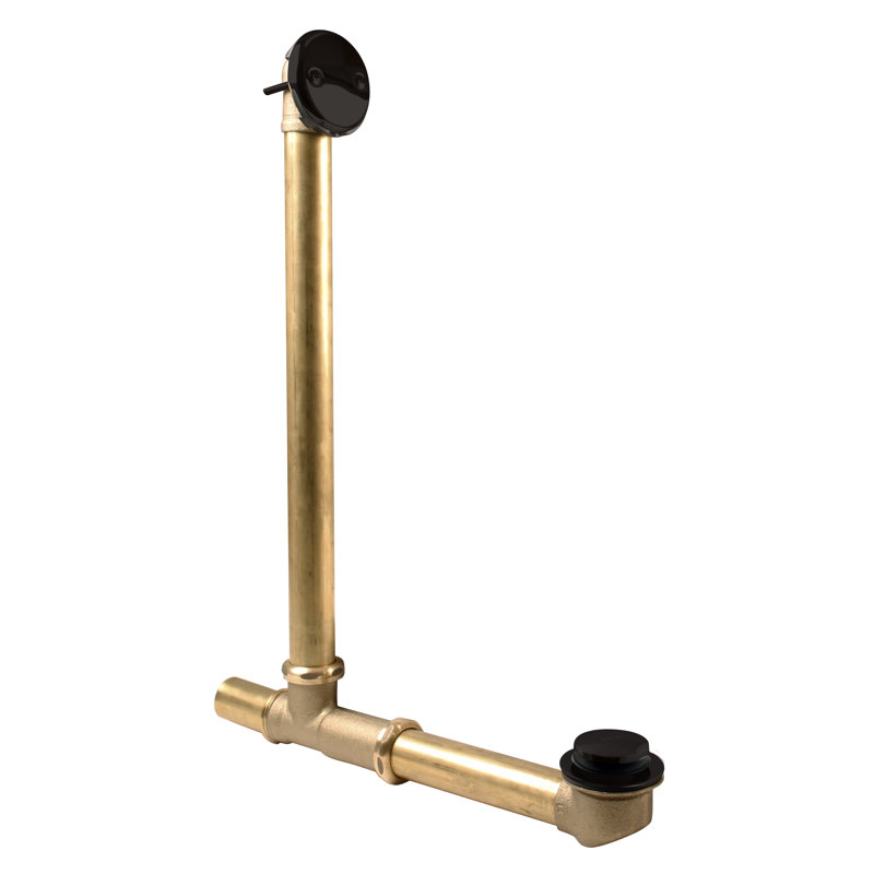 Westbrass Above Floor Tip-Toe Bathtub Leg Drain Assembly with 2-Hole ...