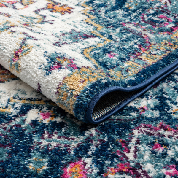 Bungalow Rose Boho Medallion Woven Area Rug | Wayfair