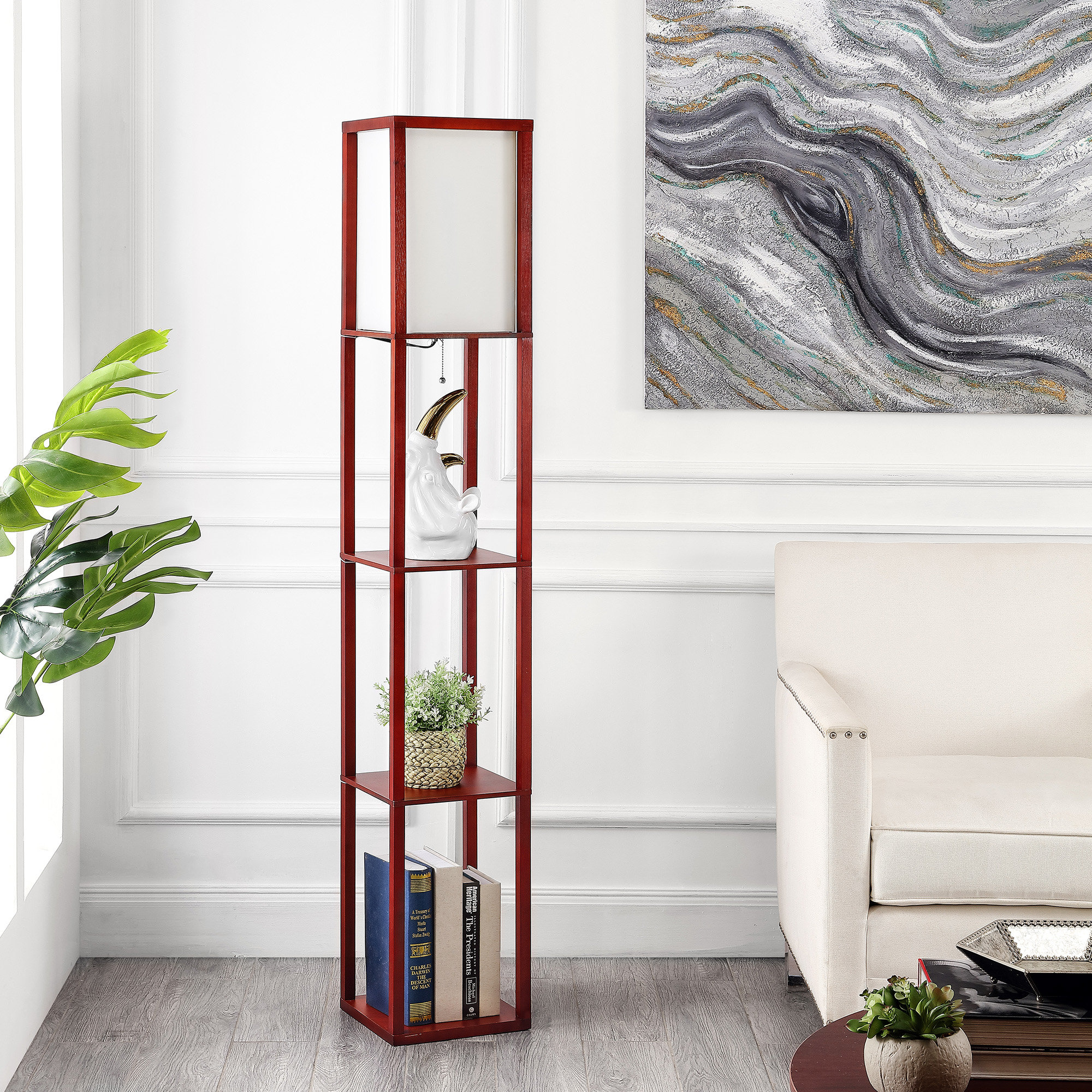 Ebern Designs Guyse 63" Column Floor Lamp & Reviews | Wayfair