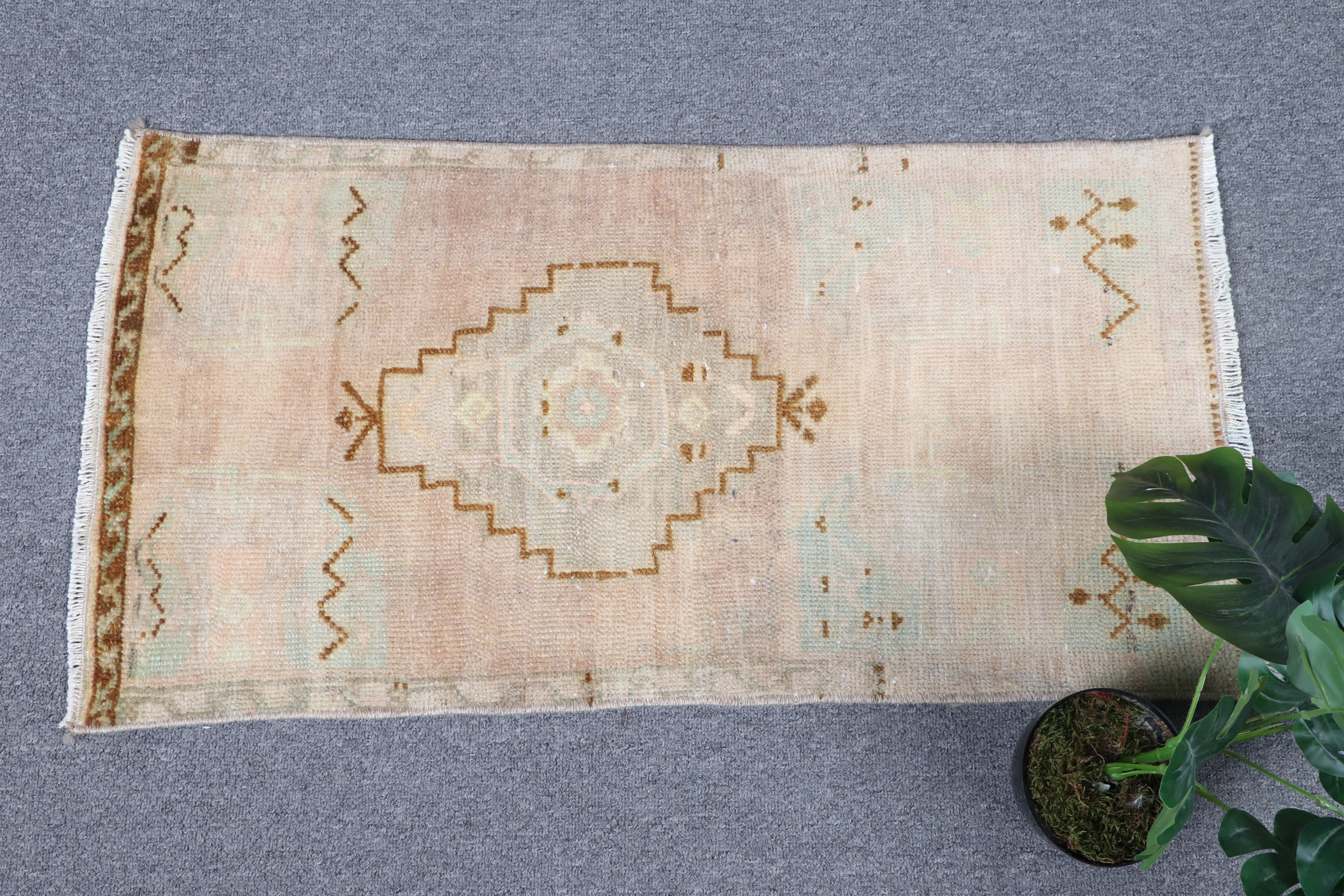 Bungalow Rose Vintage Turkish Door Mat In Small Size With Handwoven ...