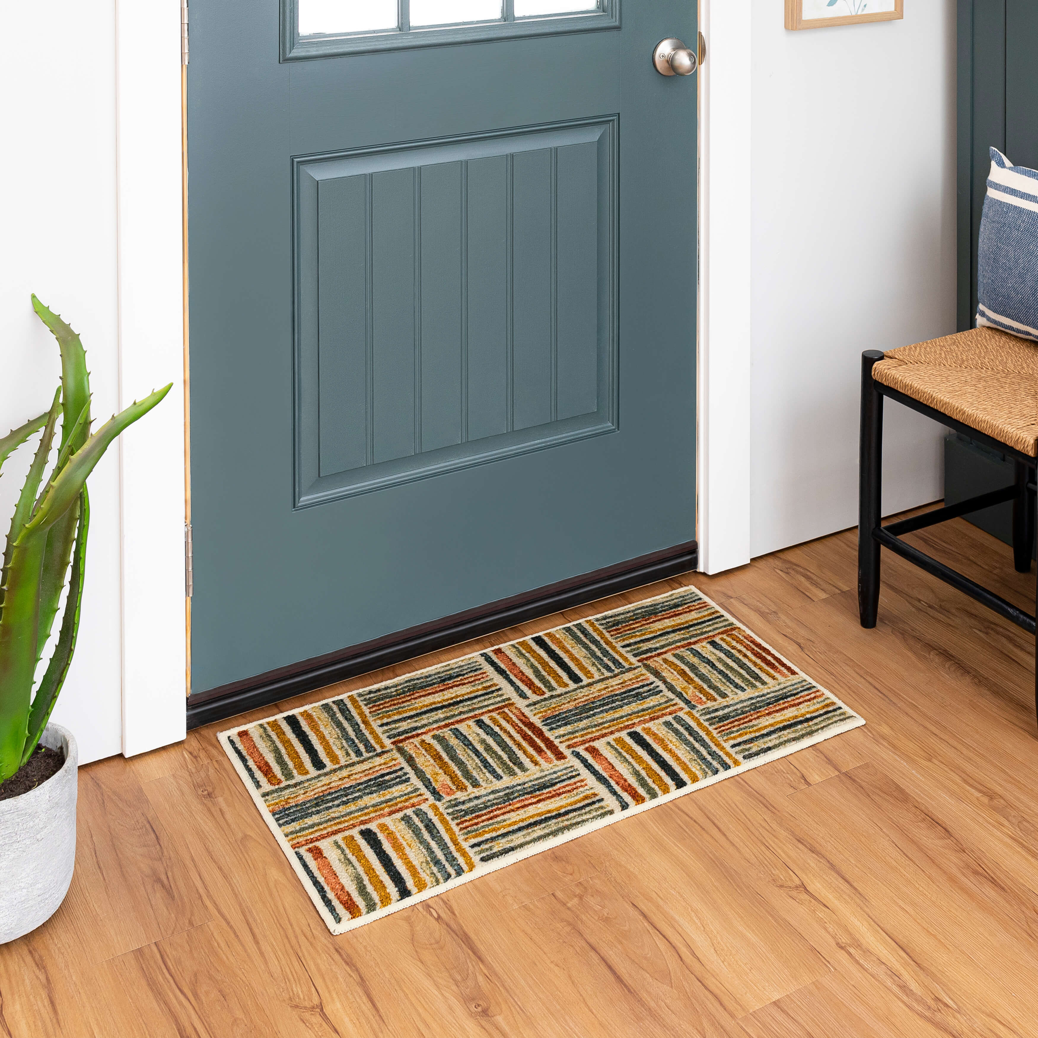 Mohawk Home Box Striped Nylon Tufted Multi Area Rug & Reviews | Wayfair