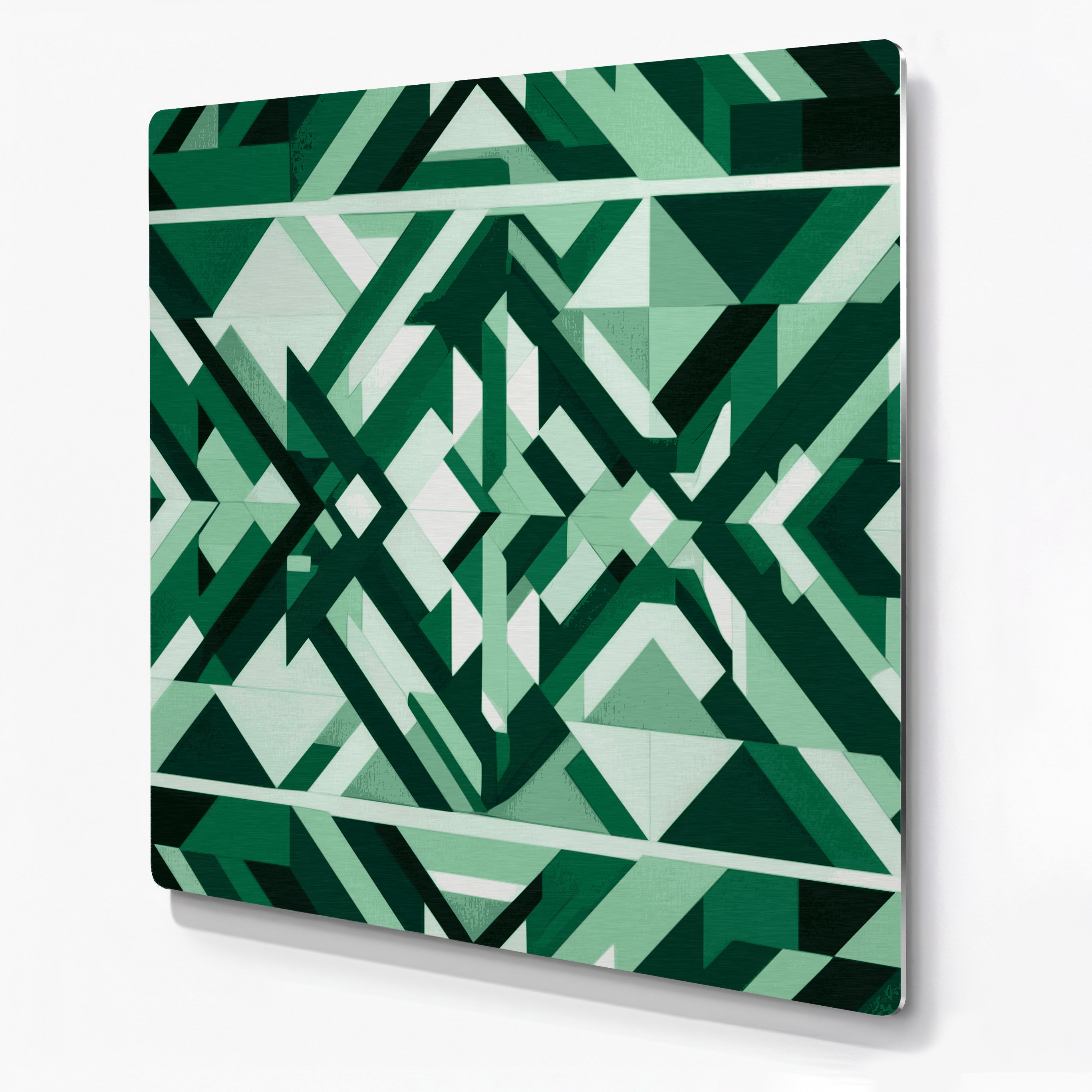 Corrigan Studio Op Art 53 Green Metal Wall Art - Wayfair Canada