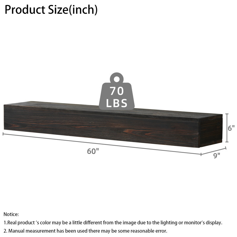 Millwood Pines Azelie Solid Cedar Wood Mantel | Wayfair