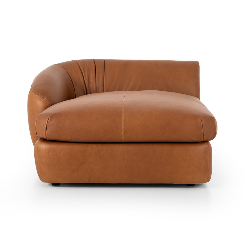 Joss & Main Adele Genuine Leather Chaise Lounge | Joss & Main