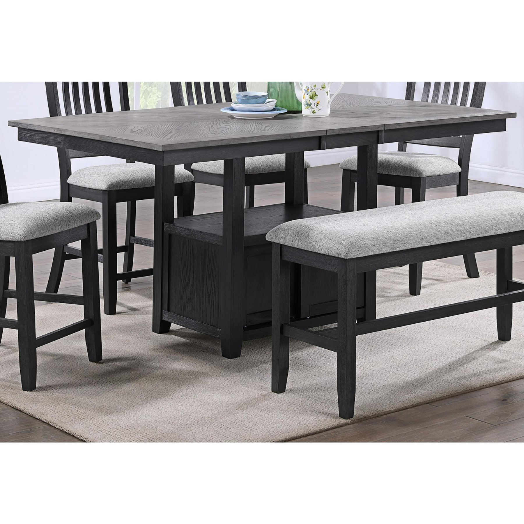 Ophelia & Co. 1pc Transitional Farmhouse Counter Height Table - Wayfair ...