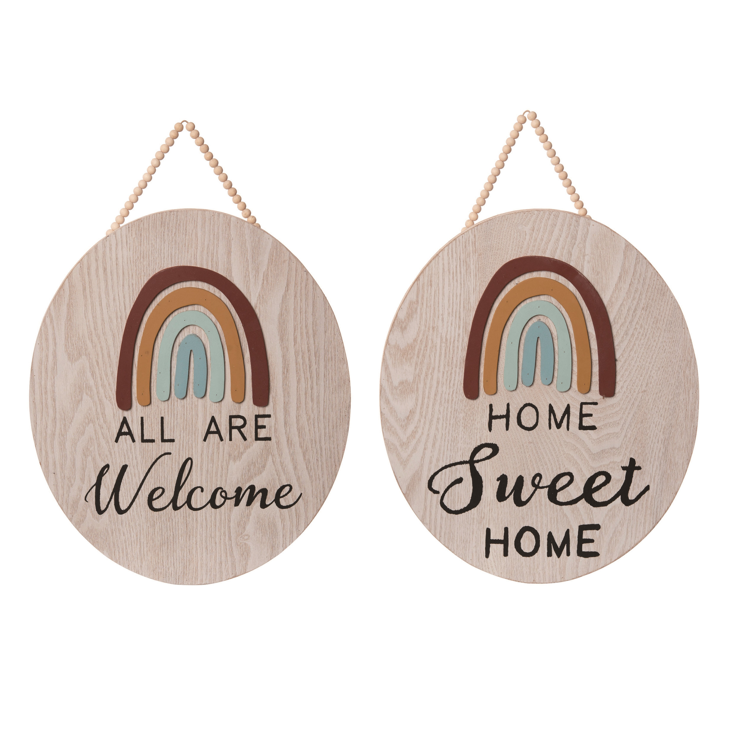 August Grove® MDF Rainbow Hanging Decor Set of 2 Spring Home ...