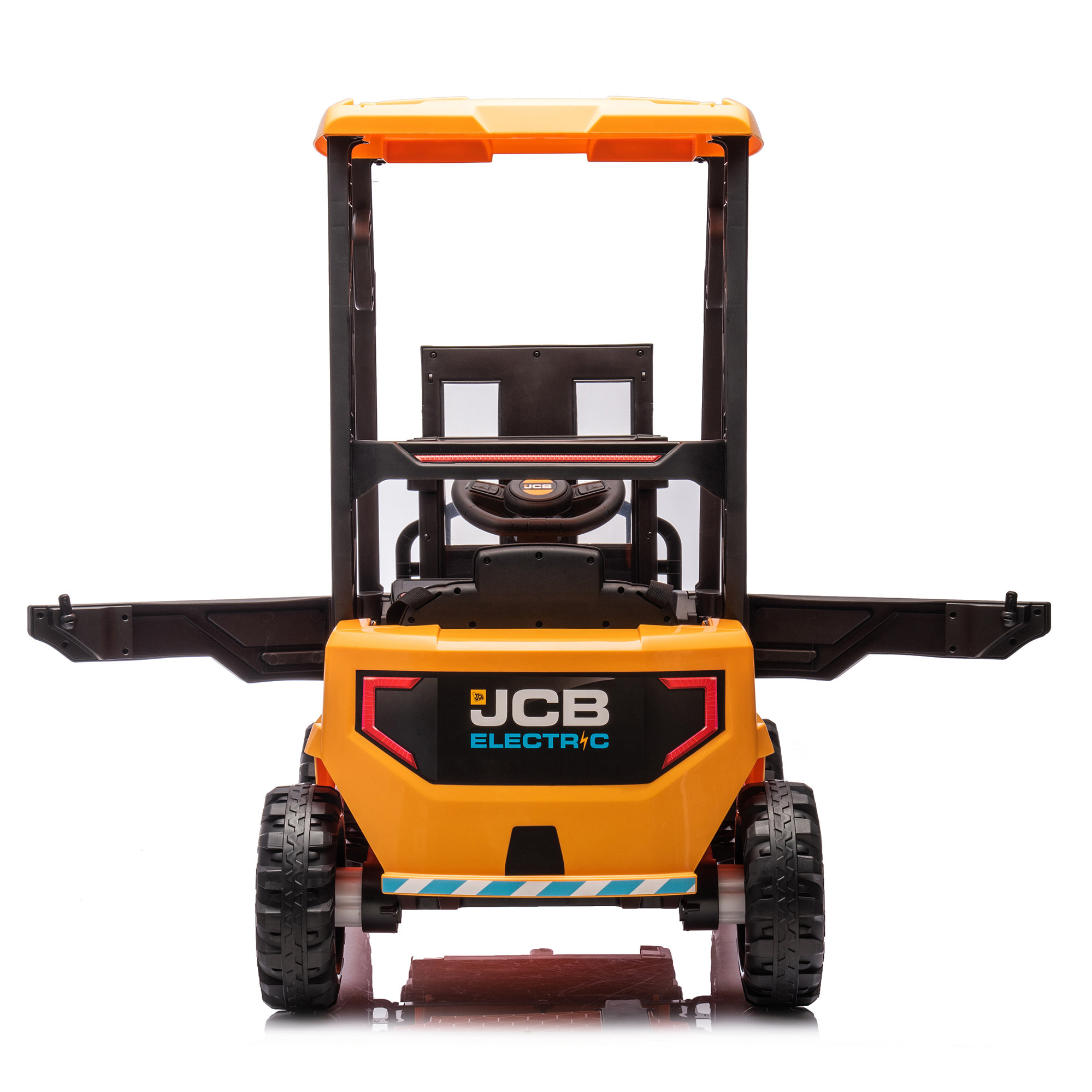 Outfunny 12V Kids Ride on Forklift, JCB Licensed Ride on Toy for Kids ...