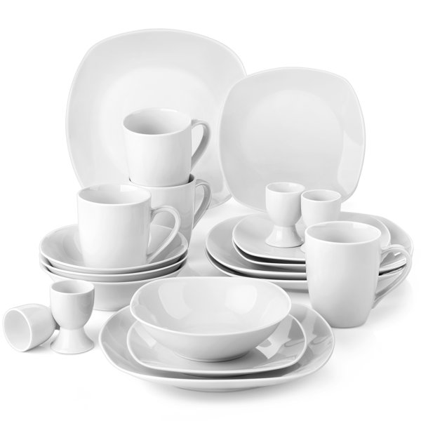 Brayden Studio® Alisi 20 Piece Porcelain China Dinnerware Set - Service ...