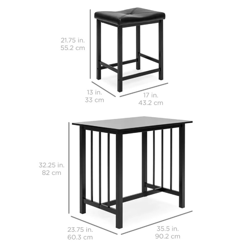 Ebern Designs Quineisha 3 - Piece Dining Set | Wayfair
