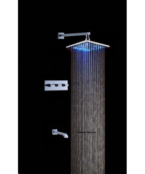 Juno Showers 20 Inch Rain Shower System with Thermostatic Control and ...