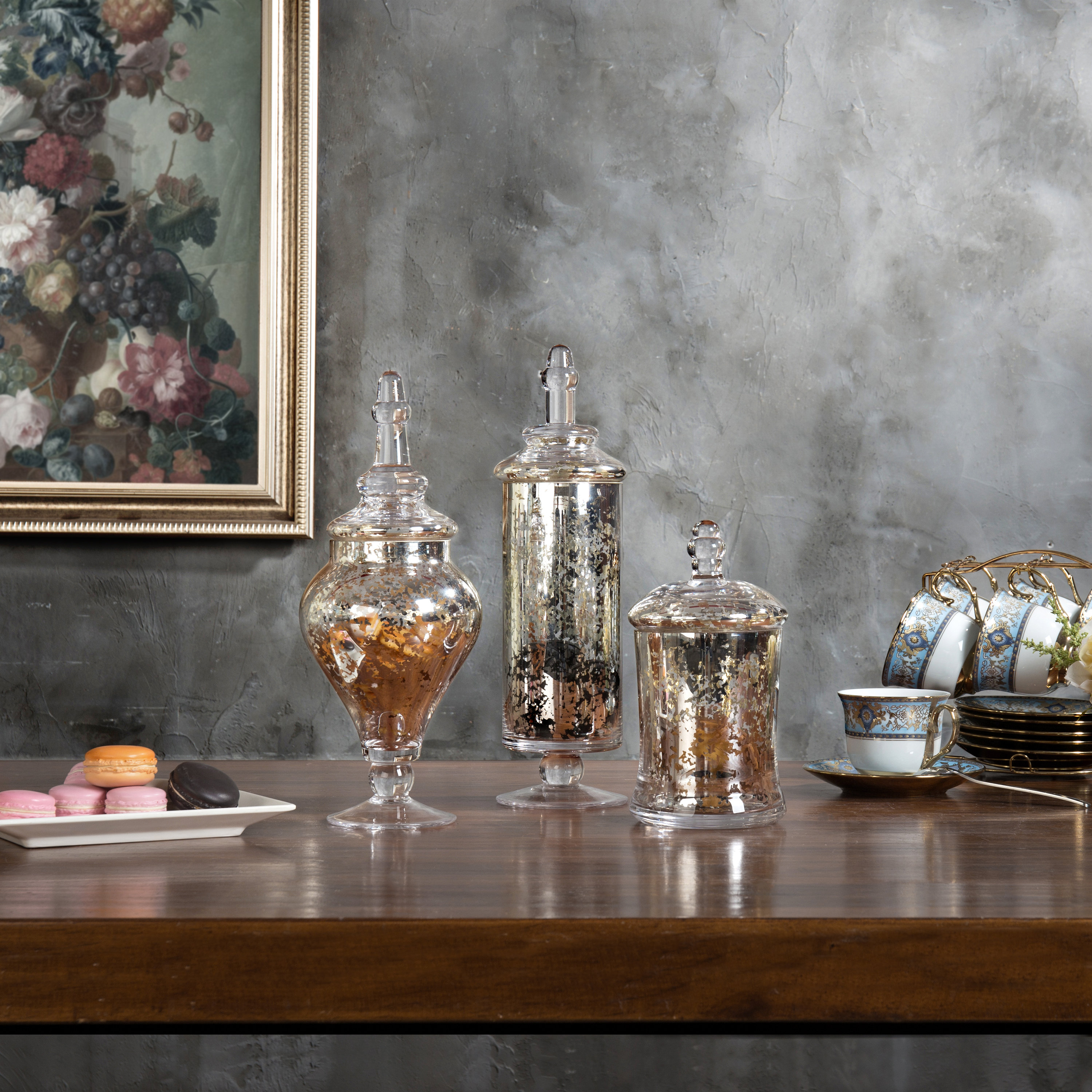 House of Hampton 3 Piece Damarkis Clear Glass Jar Set & Reviews ...