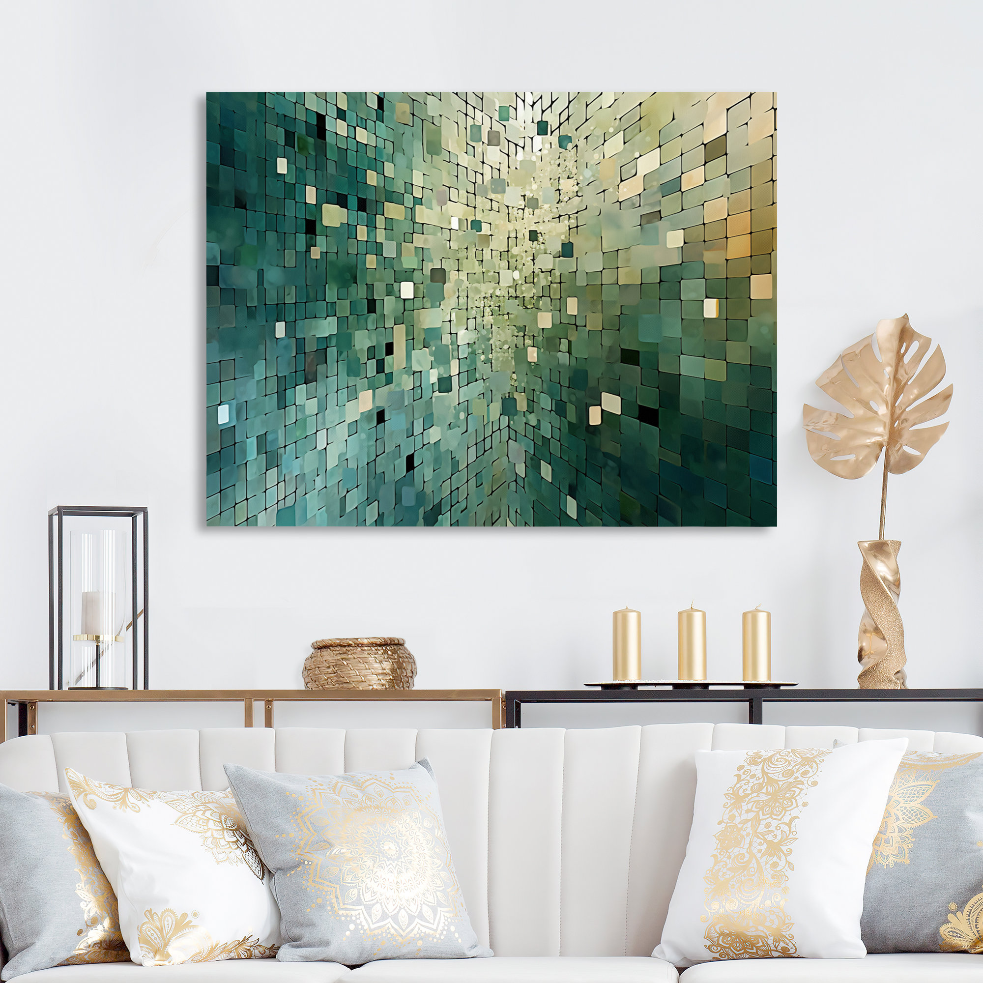 Wrought Studio Ephemeral Light Vintage Cubist Retro Abstract I ...