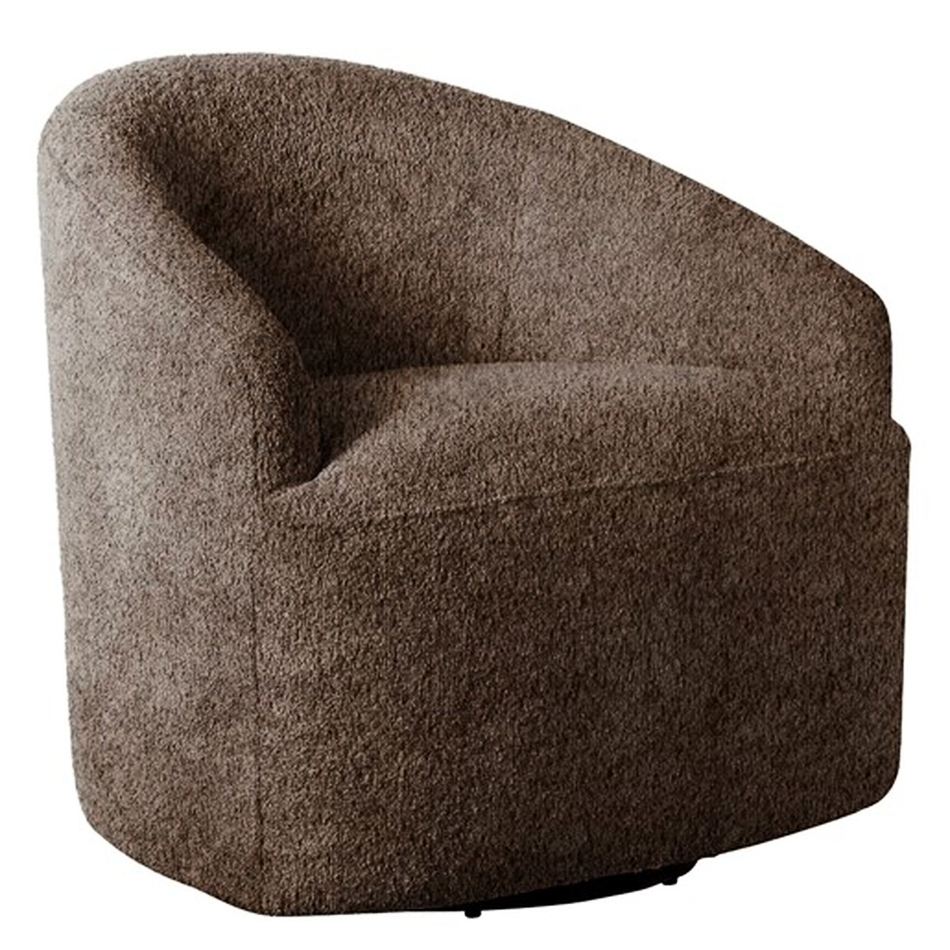 Hokku Designs Upholstered 360 Degree Swivel Chair In Chocolate ...